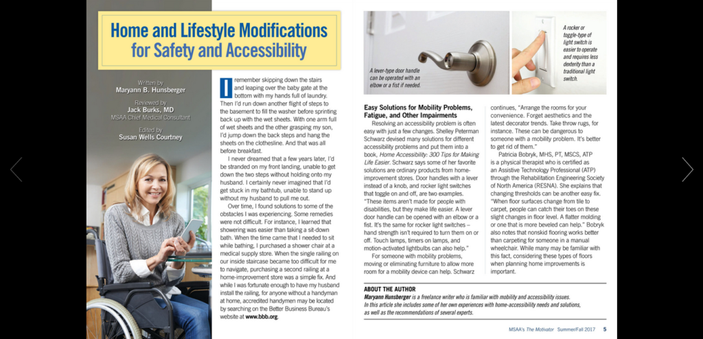 Home and Lifestyle Modifications - New Edition of The Motivator - MS ...